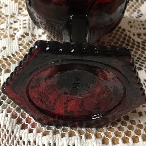 Avon | Kitchen | Vintage Avon Cape Cod Ruby Red Collection Water Goblet ...